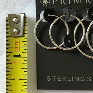 PRIMROSE | Jewelry | Primrose Sterling Silver Hoop Earrings 2 Pairs ...